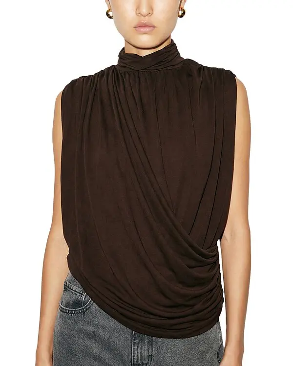 Ronny Kobo Sav Draped Sleeveless Top