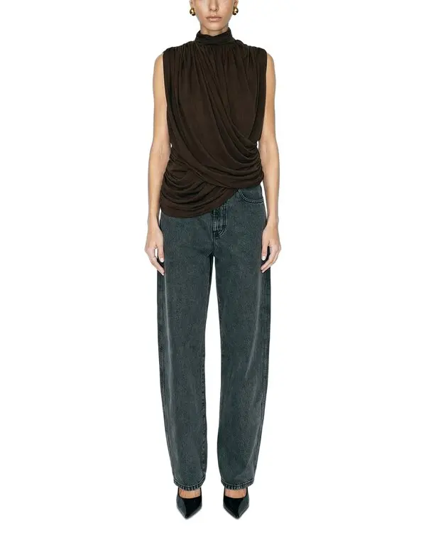 Ronny Kobo Sav Draped Sleeveless Top