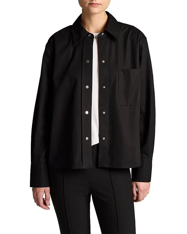 Vince Cotton Snap Closure Shirt - Black