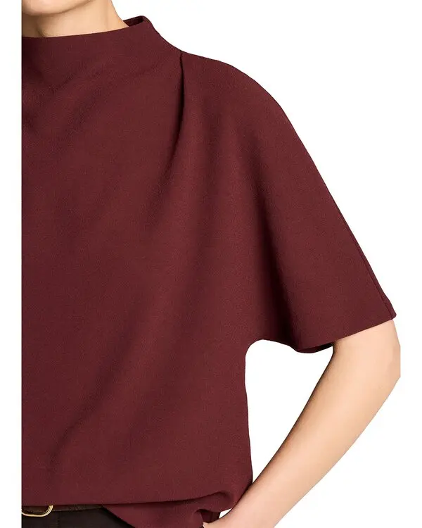 Vince Draped Funnel Neck Top