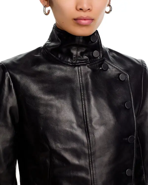 R13 Asymmetrical Front Leather Jacket