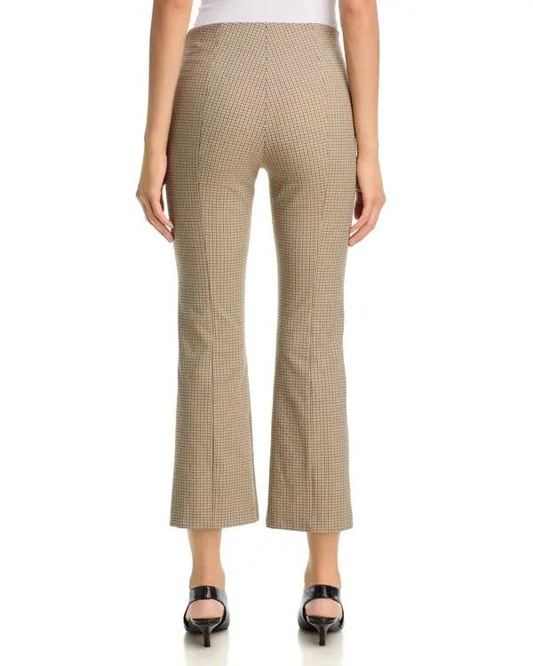 Vince Niki Mid Rise Plaid Pants