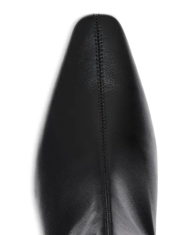 Aqua Saly Zip-up Ankle Boots - Black Stretch