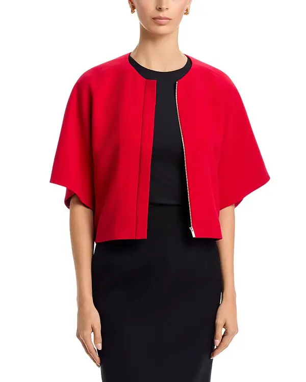 Lafayette 148 New York Zippered Cropped Jacket