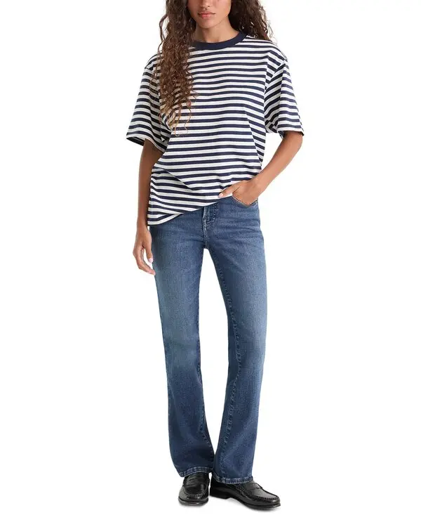 Good American Petite Mid Rise Straight Jeans