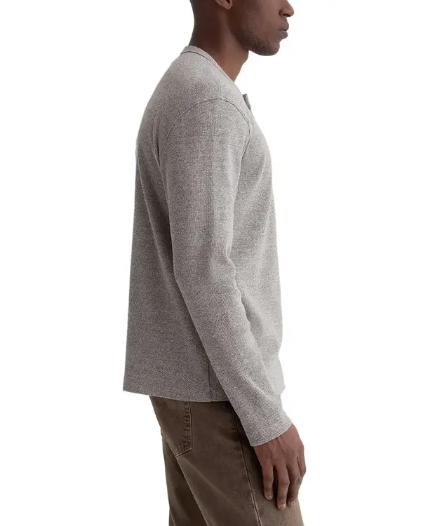 Ag Bryce Long Sleeve Henley - Heather Grey