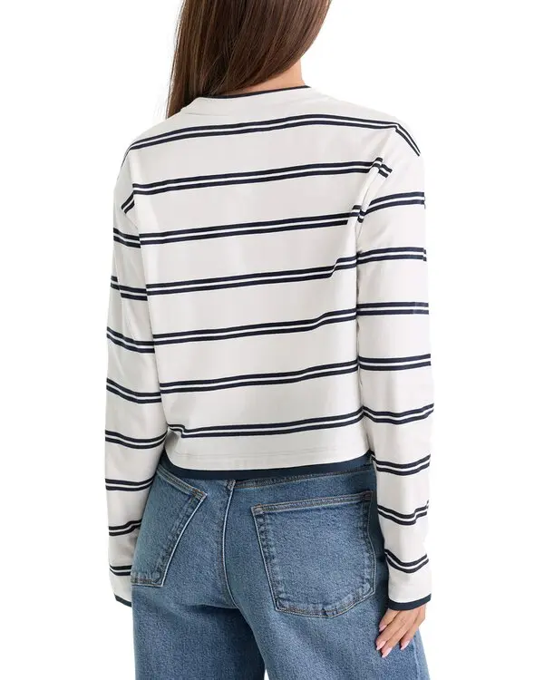 Good American The Cotton Long Sleeve Layered Tee