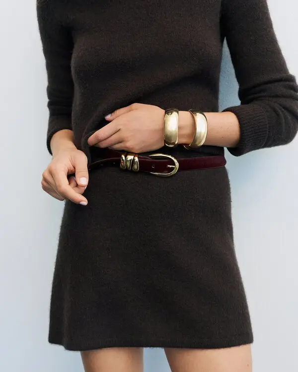 Aqua Brushed Mini Skirt - Chocolate