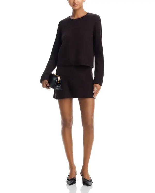 Aqua Brushed Mini Skirt - Chocolate