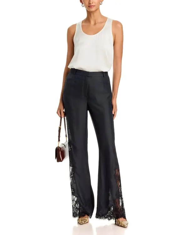 TOCCIN Priya Lace Inset Flare Pants