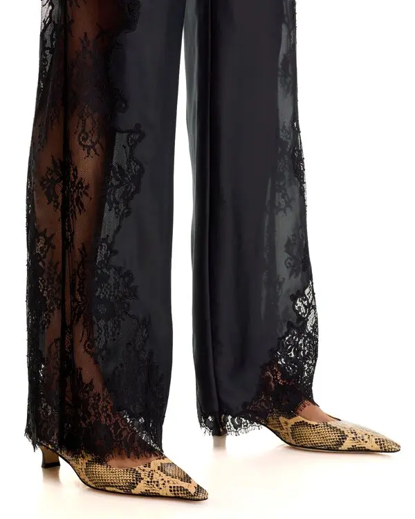 TOCCIN Priya Lace Inset Flare Pants