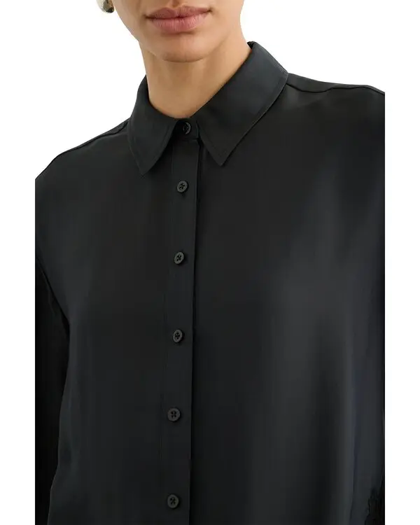 TOCCIN Toni Lace Trim Button-down Shirt