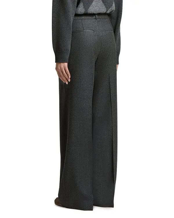 Peserico Palazzo Pants In Wool Lurex Flannel