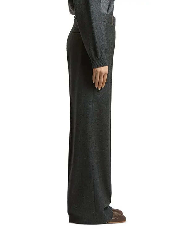 Peserico Palazzo Pants In Wool Lurex Flannel