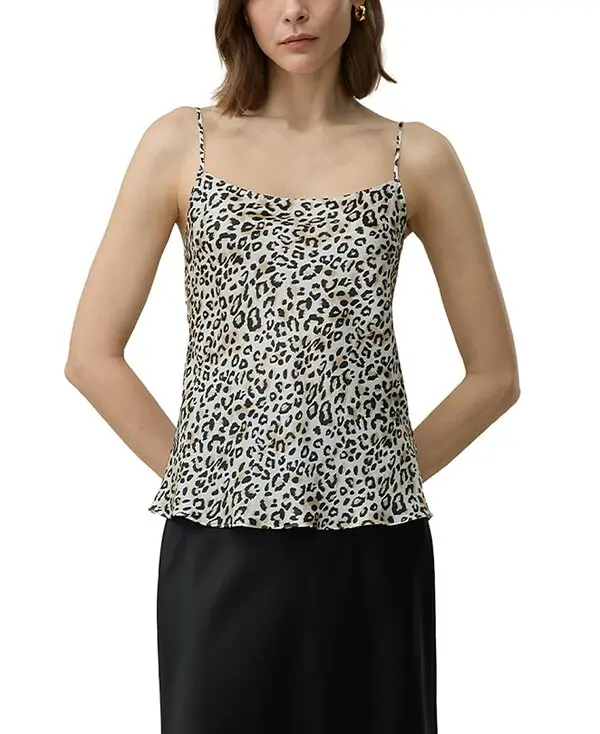 Lilysilk Leopard Print Silk Charmeuse Camisole