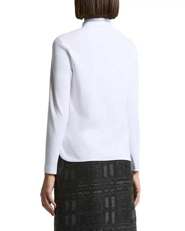 Peserico Stretch Cotton Poplin & Jersey Rib Shirt