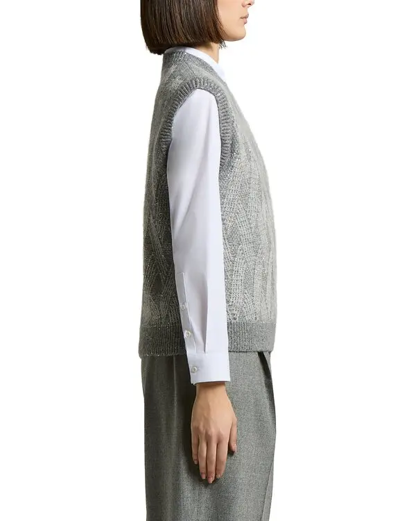 Peserico Wool Blend Boucle Vest