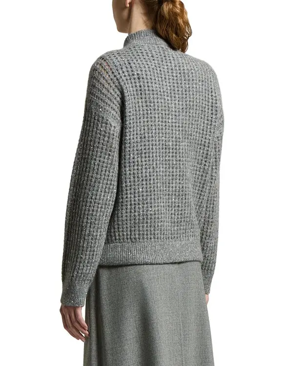 Peserico Alpaca Wool Blend Zip Up Sweater