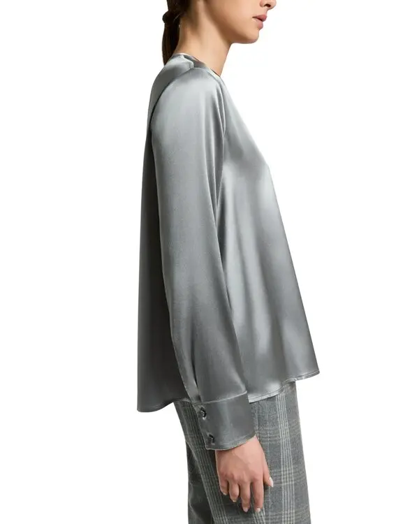 Peserico Stretch Shiny Silk Satin Shirt
