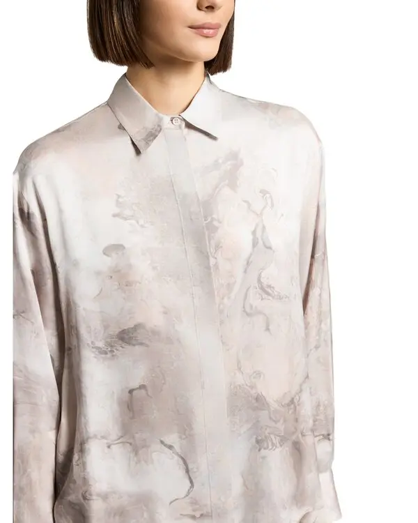 Peserico Printed Flowy Viscose Shirt