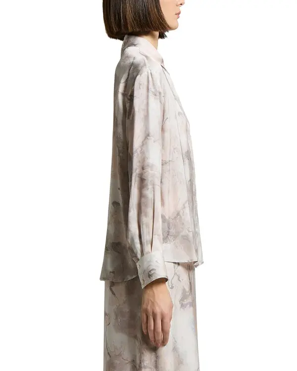 Peserico Printed Flowy Viscose Shirt