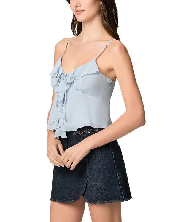 Paige Indiah Ruffled Cami - Stardust Blue