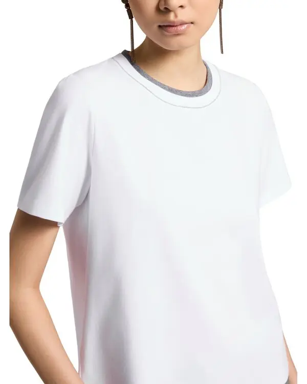 Peserico Stretch Cotton Jersey Crewneck Tee