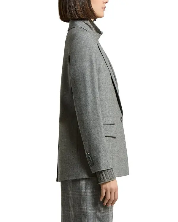 Peserico Jacket In Stretch Cashmere And Wool Flannel