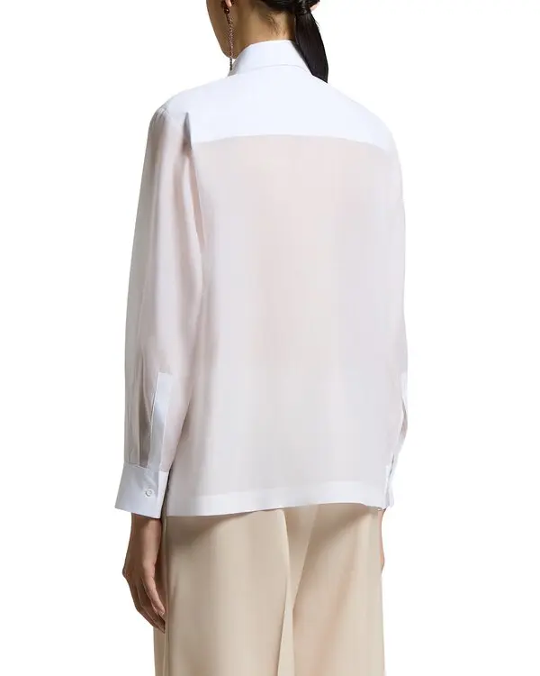 Peserico Stretch Cotton Popeline And Silk Blend Matte Shirt