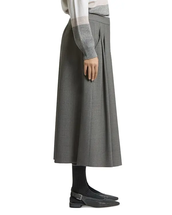 Peserico Stretch Wool Midi Skirt