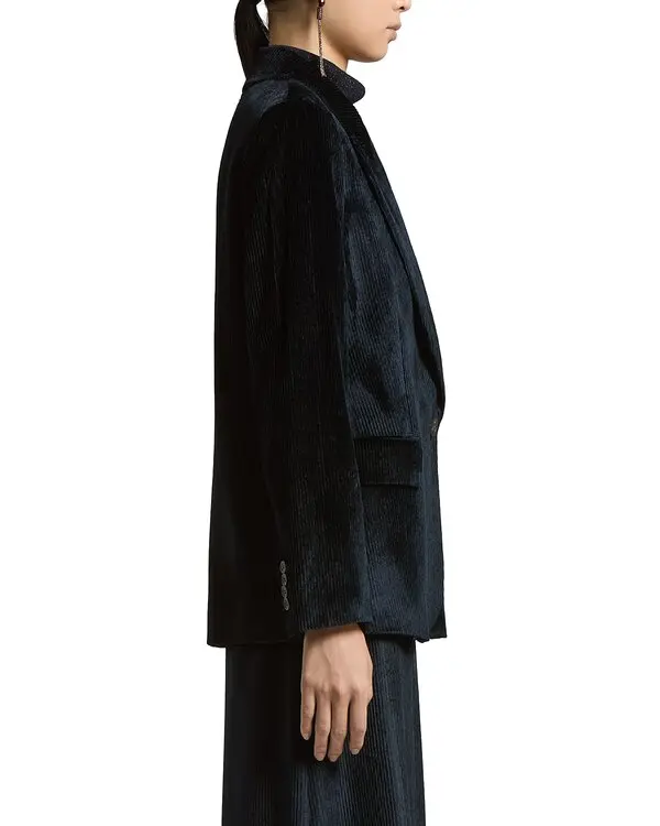 Peserico Single Breast Blazer Jacket In Fluid Stretch Viscose