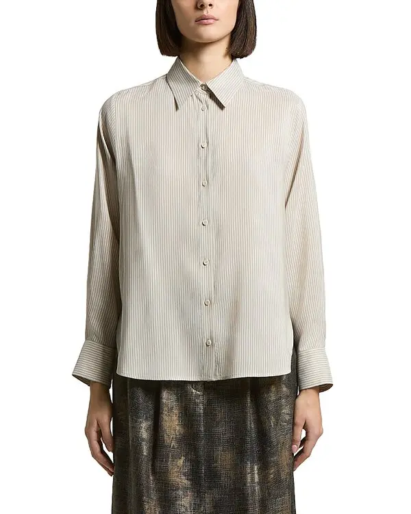 Peserico Striped Pure Silk Shirt