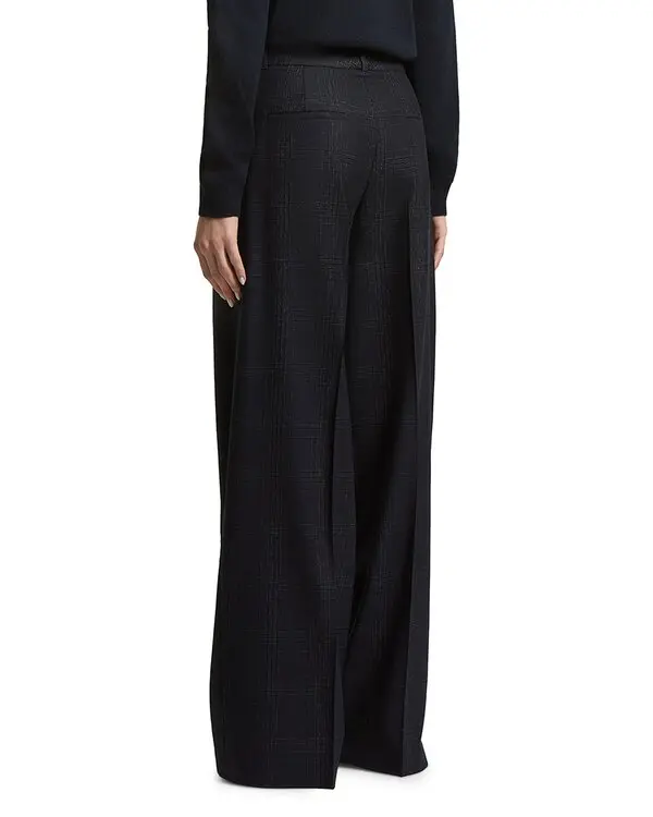 Peserico Pants In Stretch Wool Blend Check Flannel With Lurex