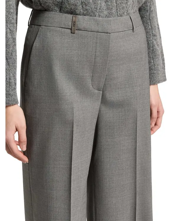 Peserico Two Way Stretch Wool Palazzo Trousers