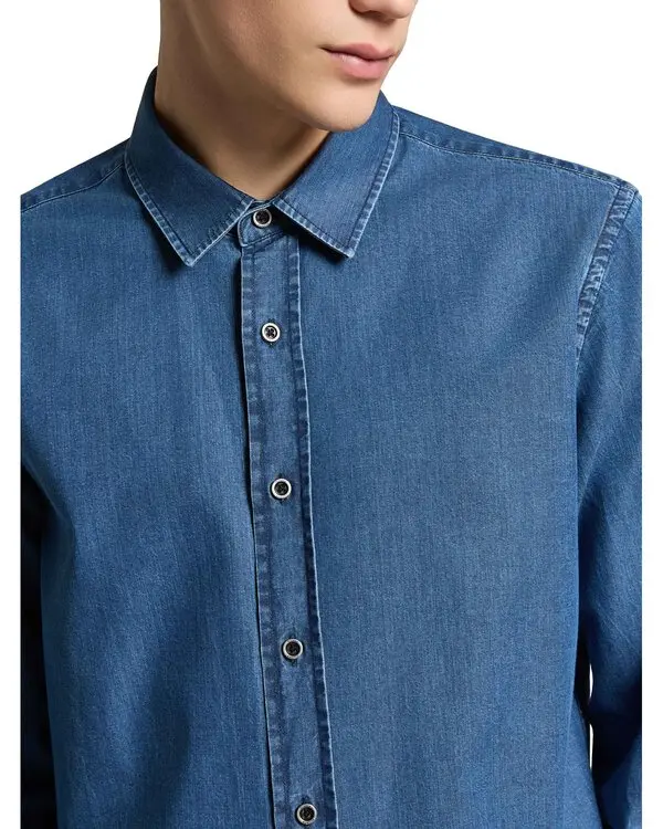 Peserico Chambray Point Collar Cotton Shirt