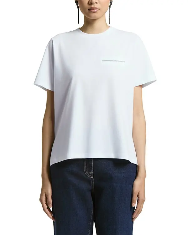Peserico Stretch Cotton Jersey Crewneck Tee