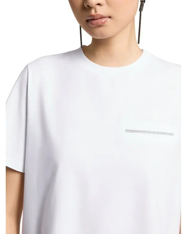 Peserico Stretch Cotton Jersey Crewneck Tee