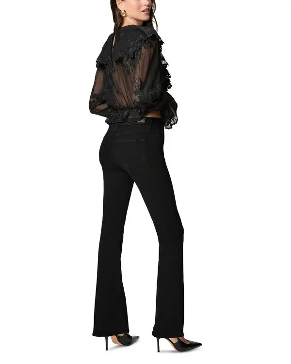 Paige High Rise Laurel Canyon Jeans - Black Shadow