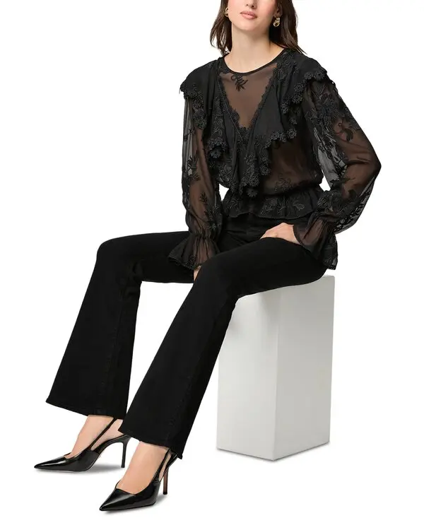 Paige High Rise Laurel Canyon Jeans - Black Shadow