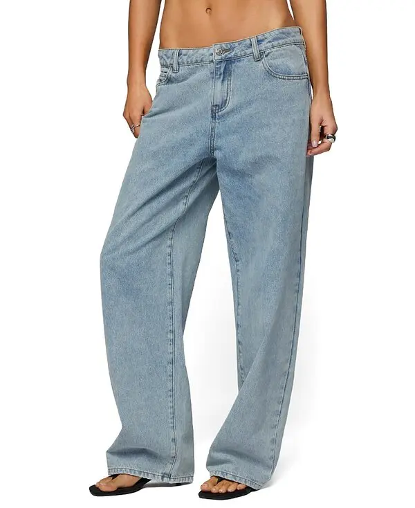 EDIKTED Dalina Washed Low Rise Baggy Jeans