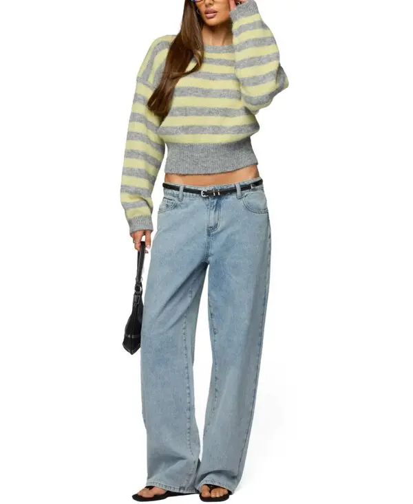 EDIKTED Dalina Washed Low Rise Baggy Jeans