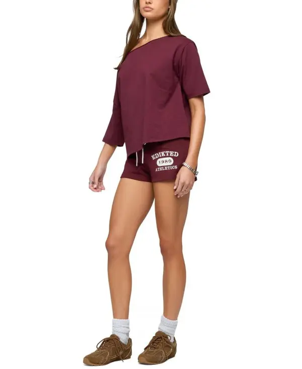 EDIKTED Athlete Contrast Micro Shorts