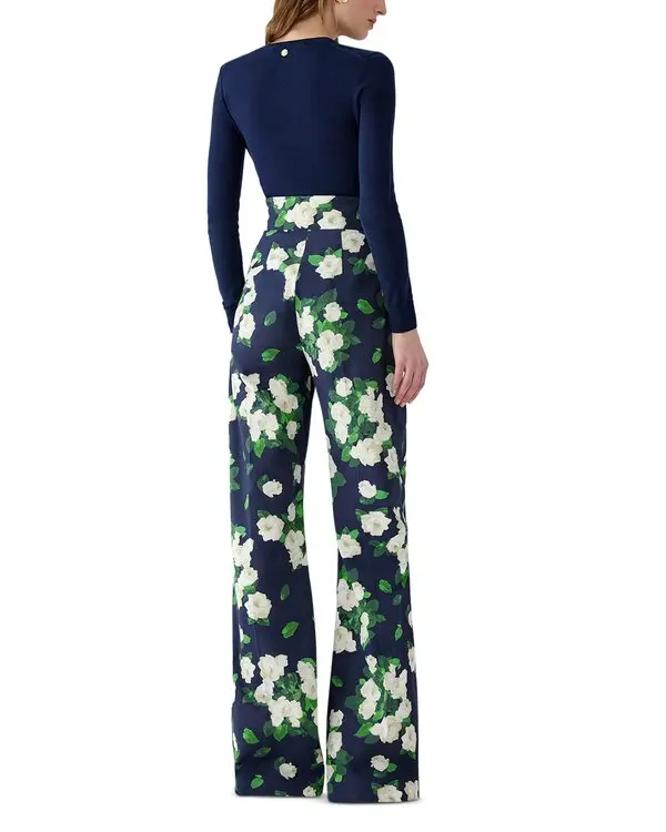Carolina Herrera Diane Printed Wide Leg Pants