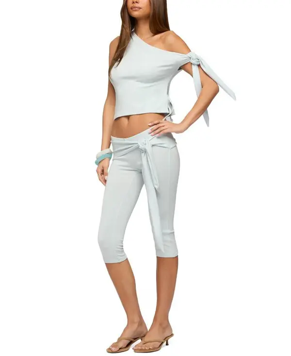 EDIKTED Adara Tie Capri Pants