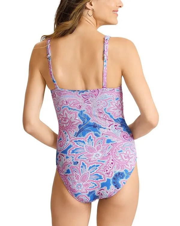 Tommy Bahama Island Cays Square Neck One Piece Swimsuit