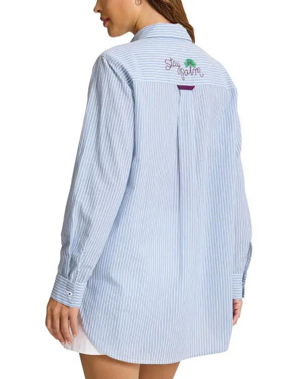 Tommy Bahama Embroidered Boyfriend Shirt