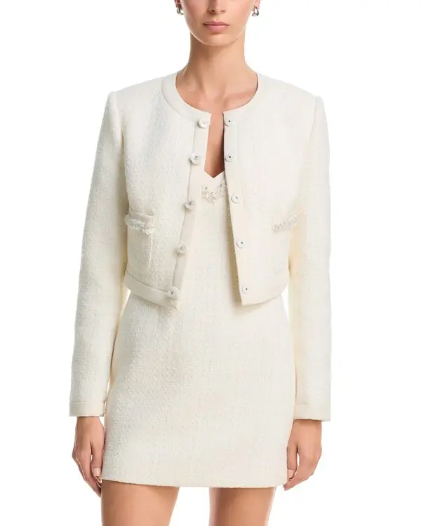 LoveShackFancy Embellished Tweed Jacket