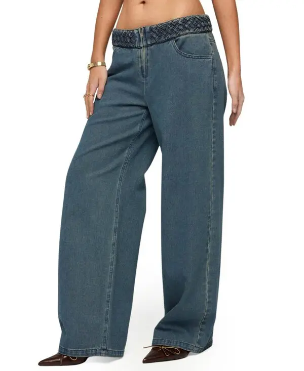 EDIKTED Braidey Low Rise Baggy Jeans