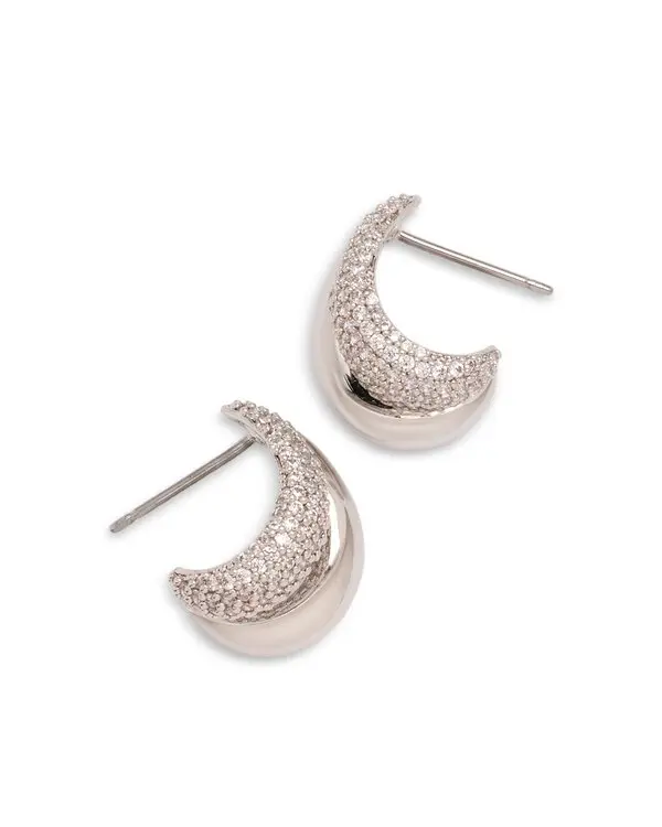 Nadri Gemini Double Illusion Hoop Earrings
