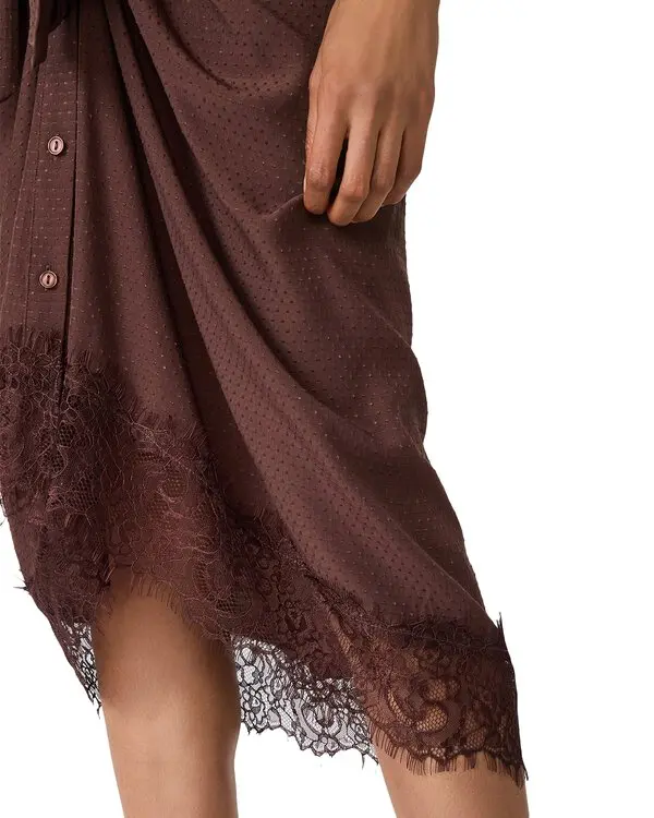 Steve Madden Tori Belted Lace Trim Dress